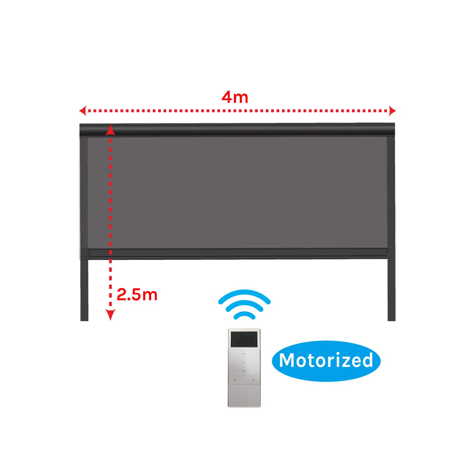 Wind-proof Zip Screen Roller Blinds